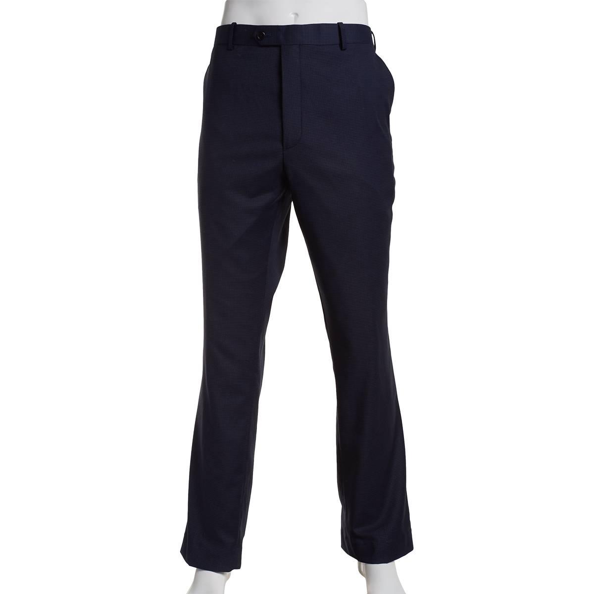 Click here for Mens Adolfo Portly Checkered Suit Pants - Navy Blu... prices