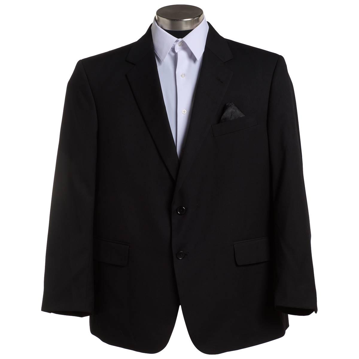 Click here for Mens Adolfo Portly Suit Jacket - Black prices