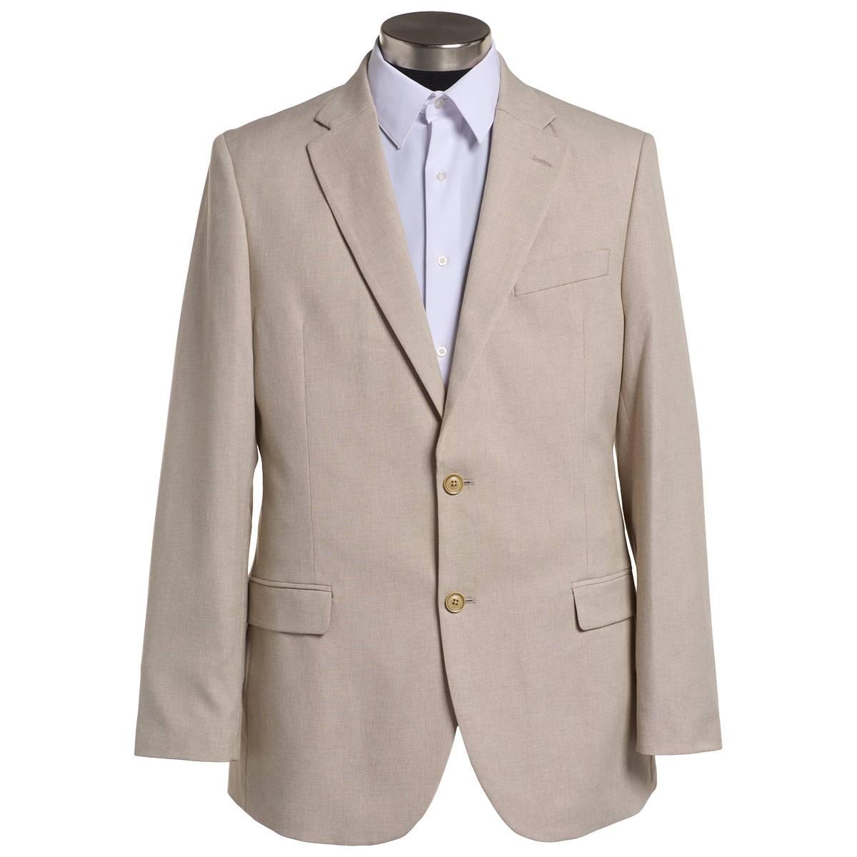 Click here for Mens Nautica Poly Cotton Solid Suit Jacket - Tan prices