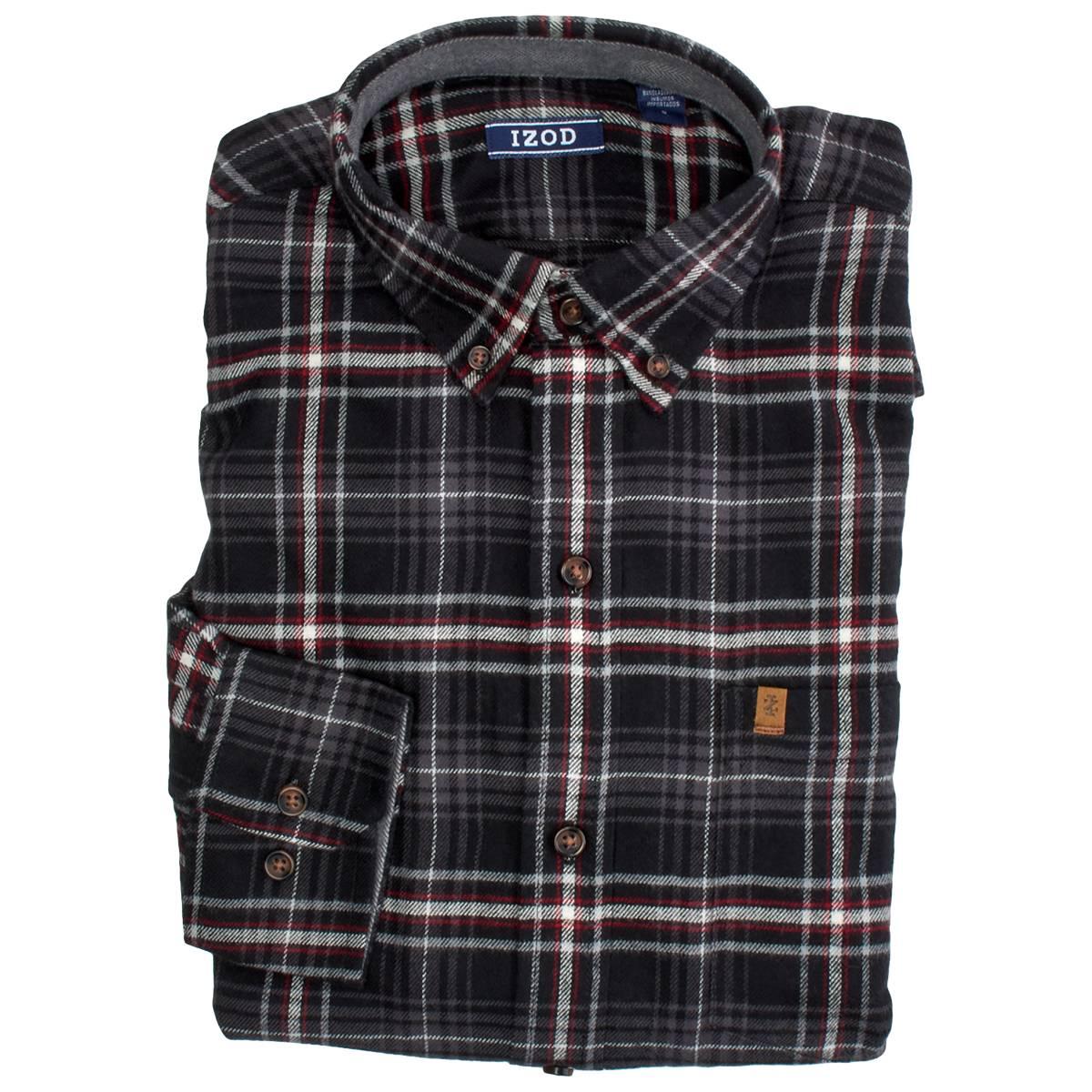 Click here for Mens IZOD(R) Long Sleeve Stratton Flannel Shirt -... prices