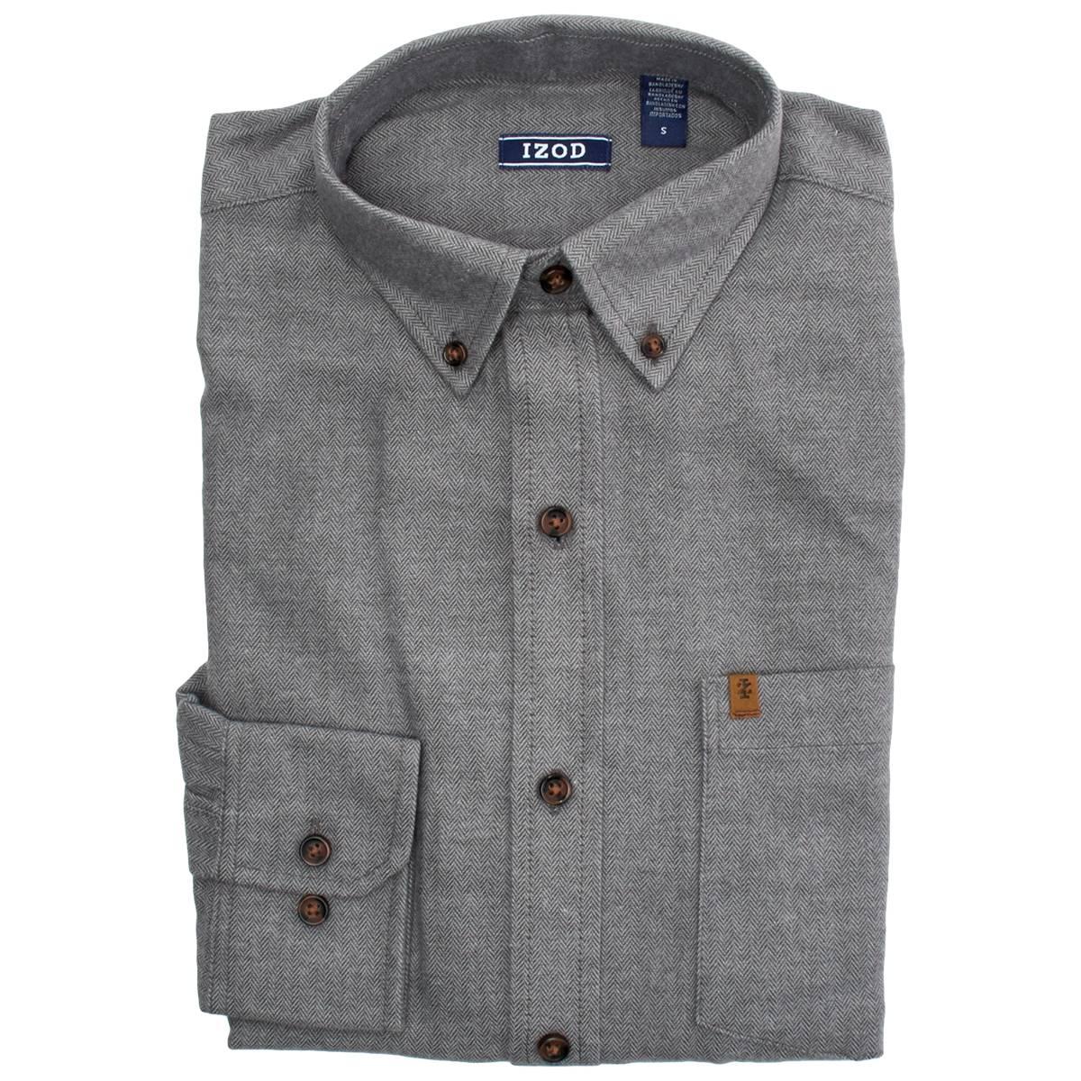 Click here for Mens IZOD(R) Long Sleeve Solid Herringbone Flannel... prices