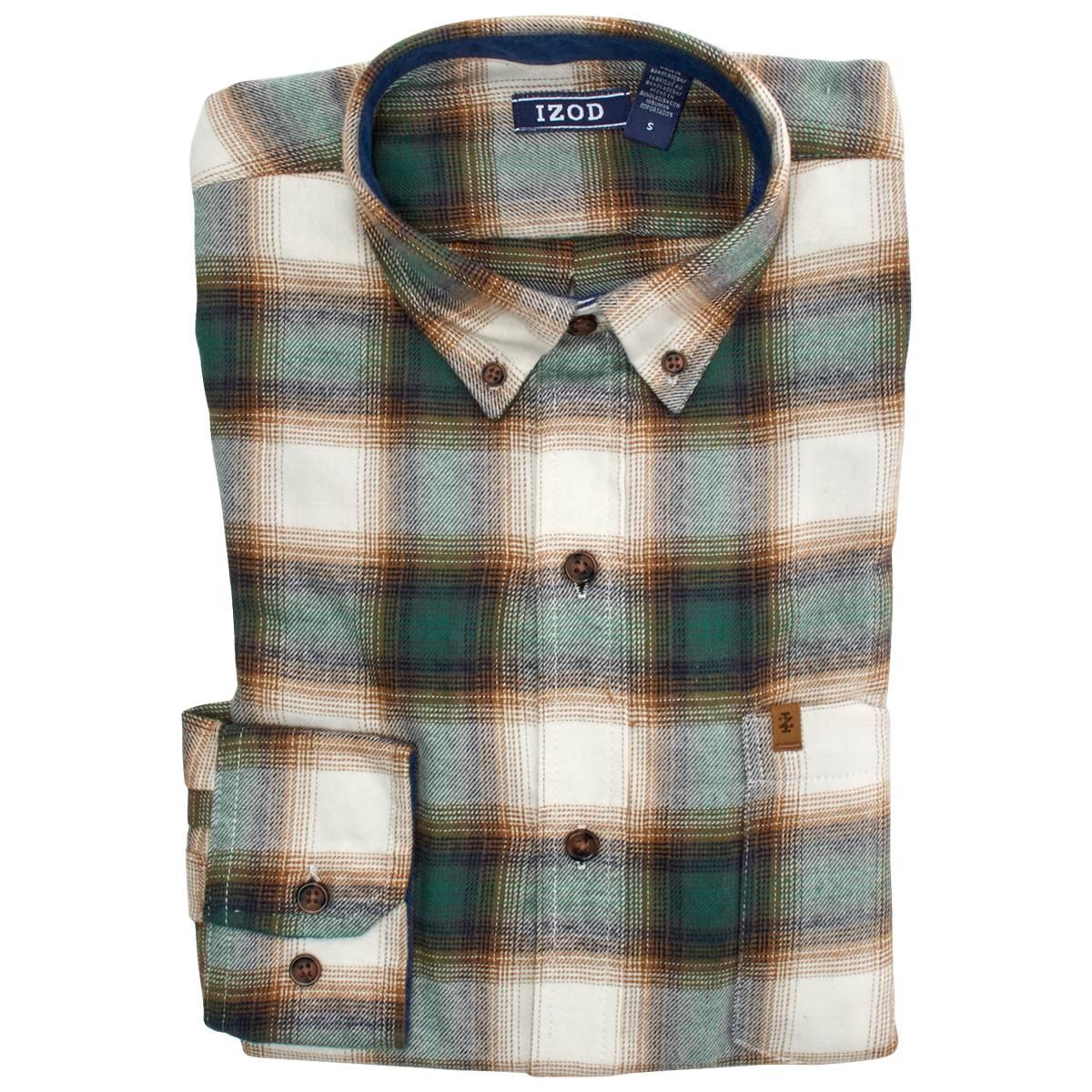 Click here for Mens IZOD(R) Long Sleeve Stratton Flannel Shirt -... prices