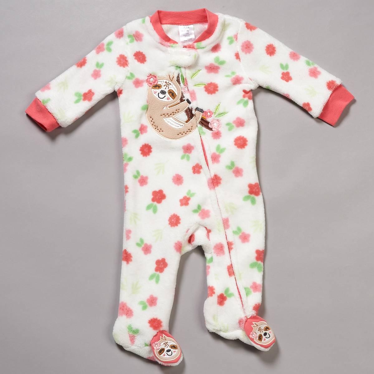 Click here for Baby Girl (NB-9M) Stylish Baby Sloth Floral Plush... prices
