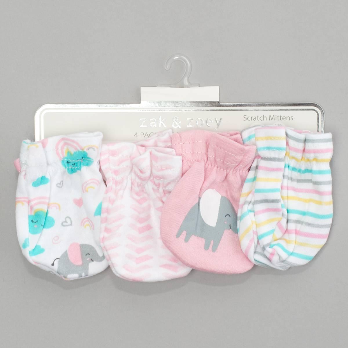 Click here for Baby Girl (NB-12M) Zak & Zoey 4pk. Elephant Scratc... prices