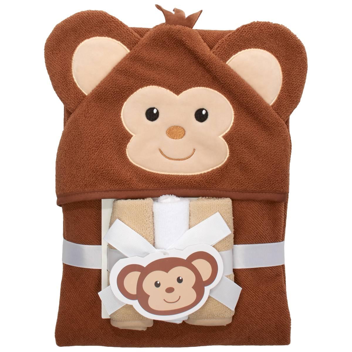 Click here for Jamberries 3D Monkey Hooded Towel W/ 3 Washcloths prices