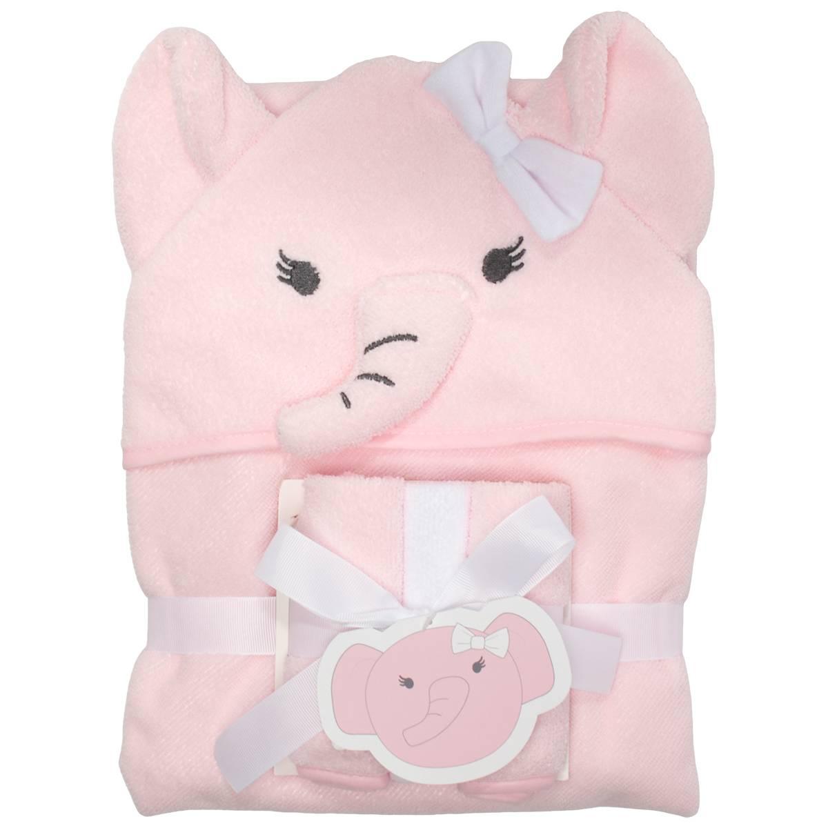 Click here for Snugglemates 3D Elephant Hoodtowel W/ 3 Washcloths prices