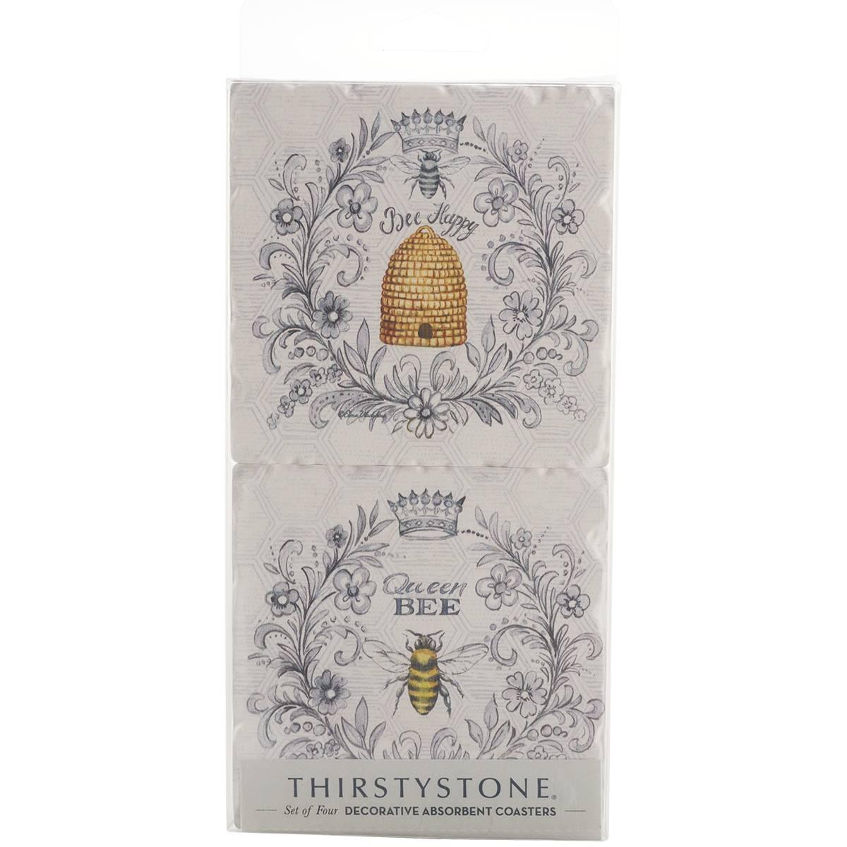 Click here for Thirstystone 4pk. Queen Bee Square Coaster Set prices