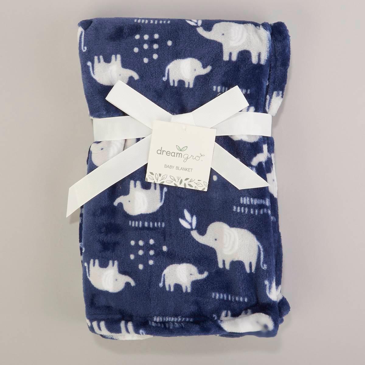 Click here for dreamgro Elephant Blue Velboa Blanket prices