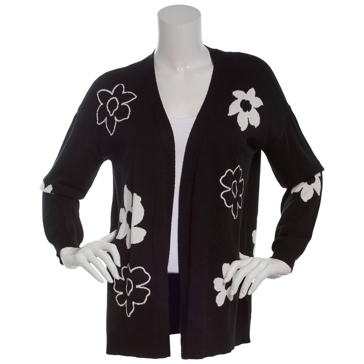 Click here for Plus Size Hanna & Gracie Long Sleeve Floral Cardig... prices