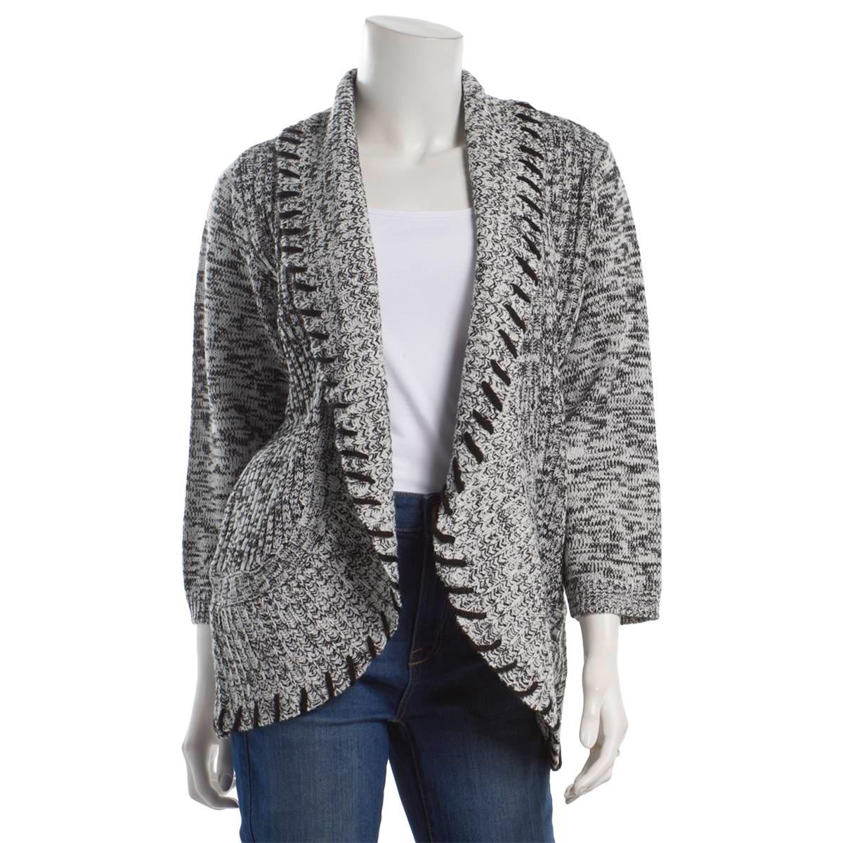 Click here for Petite Birch 3/4 Sleeve Whipstitch Open Front Card... prices