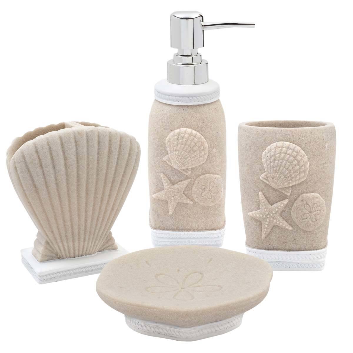 Click here for Sweet Home Collection Coastal Shell 4pc. Bath Acce... prices