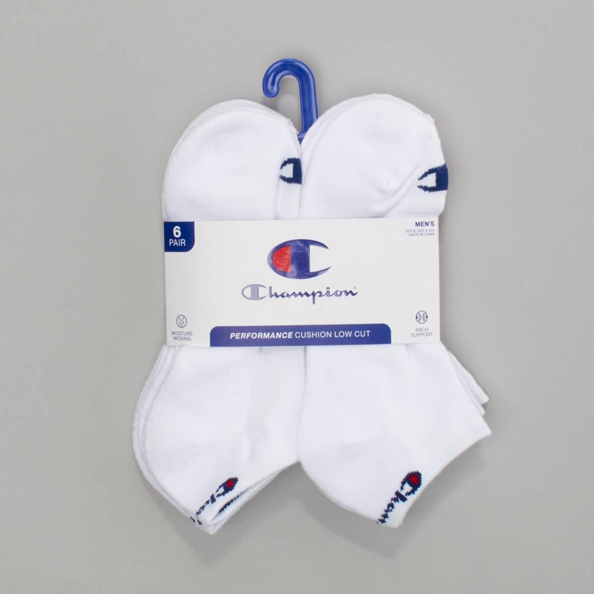 Click here for Mens Champion(R) 6pk. Low Cut Socks prices