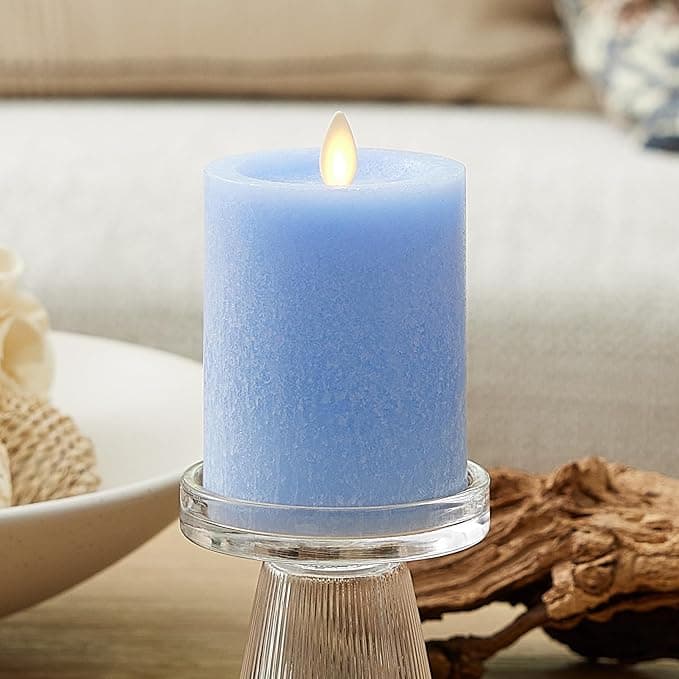 Click here for Luminara 3x4.5 Sea Glass Fameless Pillar Candle prices