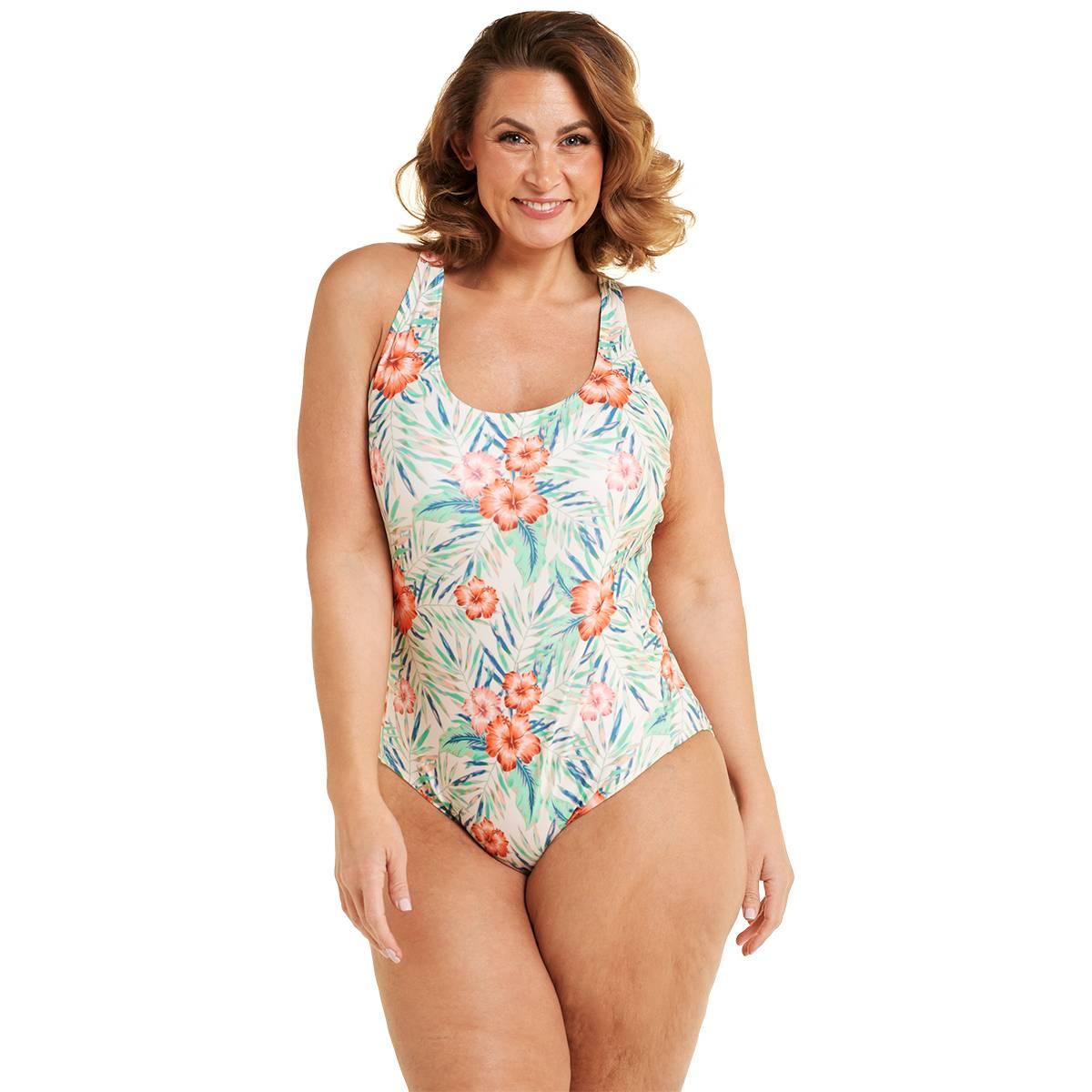 Click here for Plus Size Nicole Miller Tropical Floral Racer Back... prices