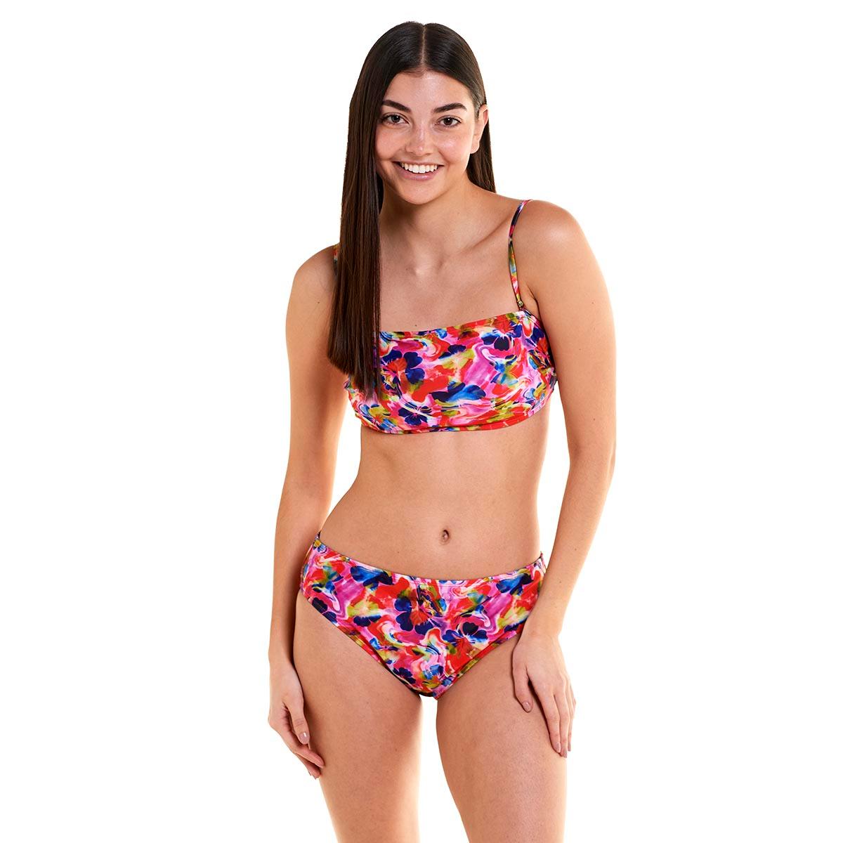 Click here for Juniors YMI(R) 2pc. Ocean Bloom Bandeau Bikini Swi... prices