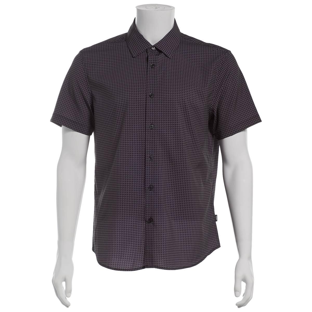 Click here for Mens DKNY Short Sleeve Jackson No-Tuck Geo Button... prices