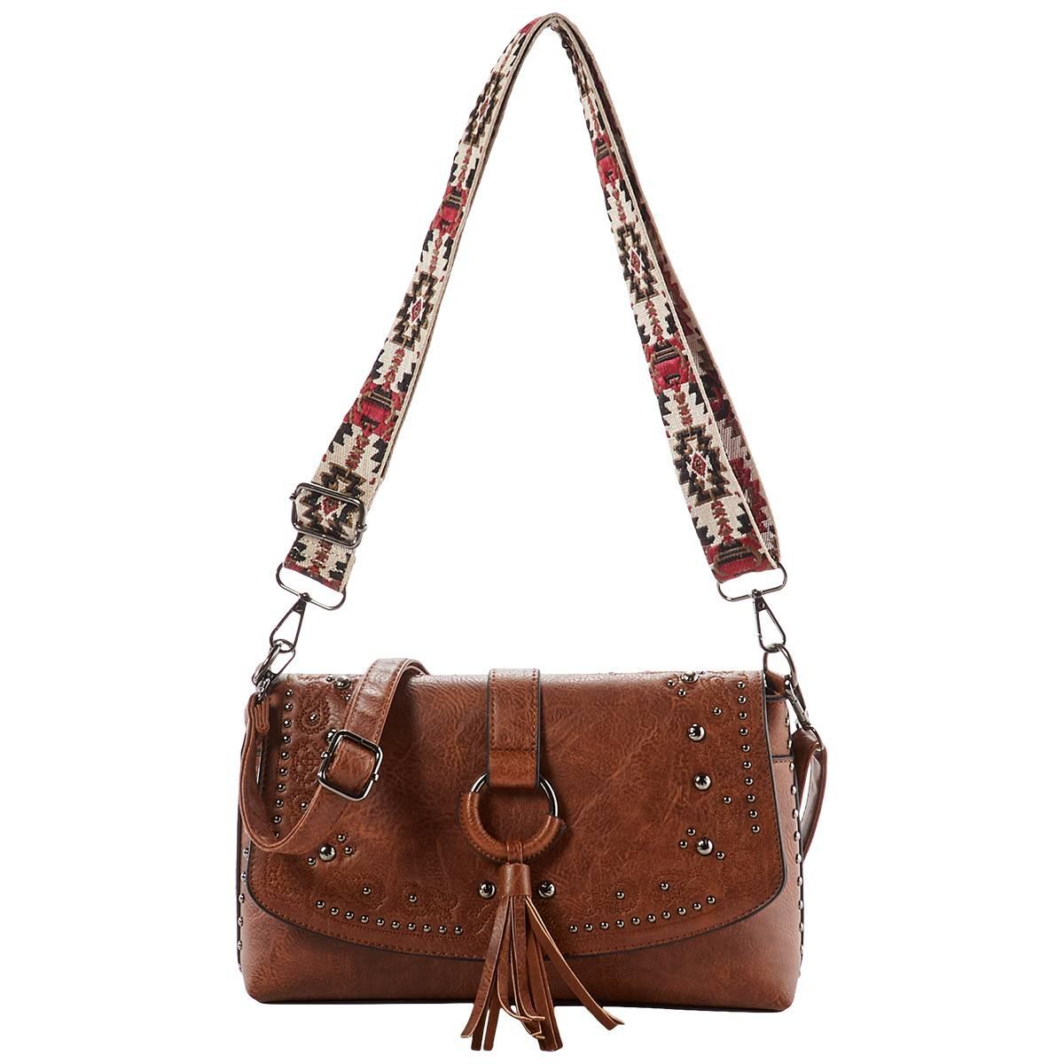 Click here for Sam & Hadley Western Perforated Flap Shoulder Bag prices