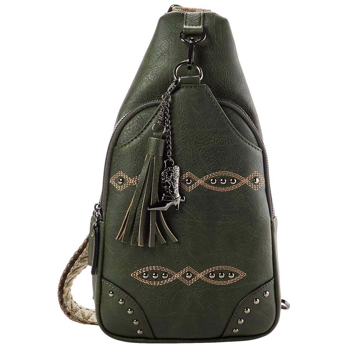 Click here for Sam & Hadley Western Embossed Sling Crossbody prices