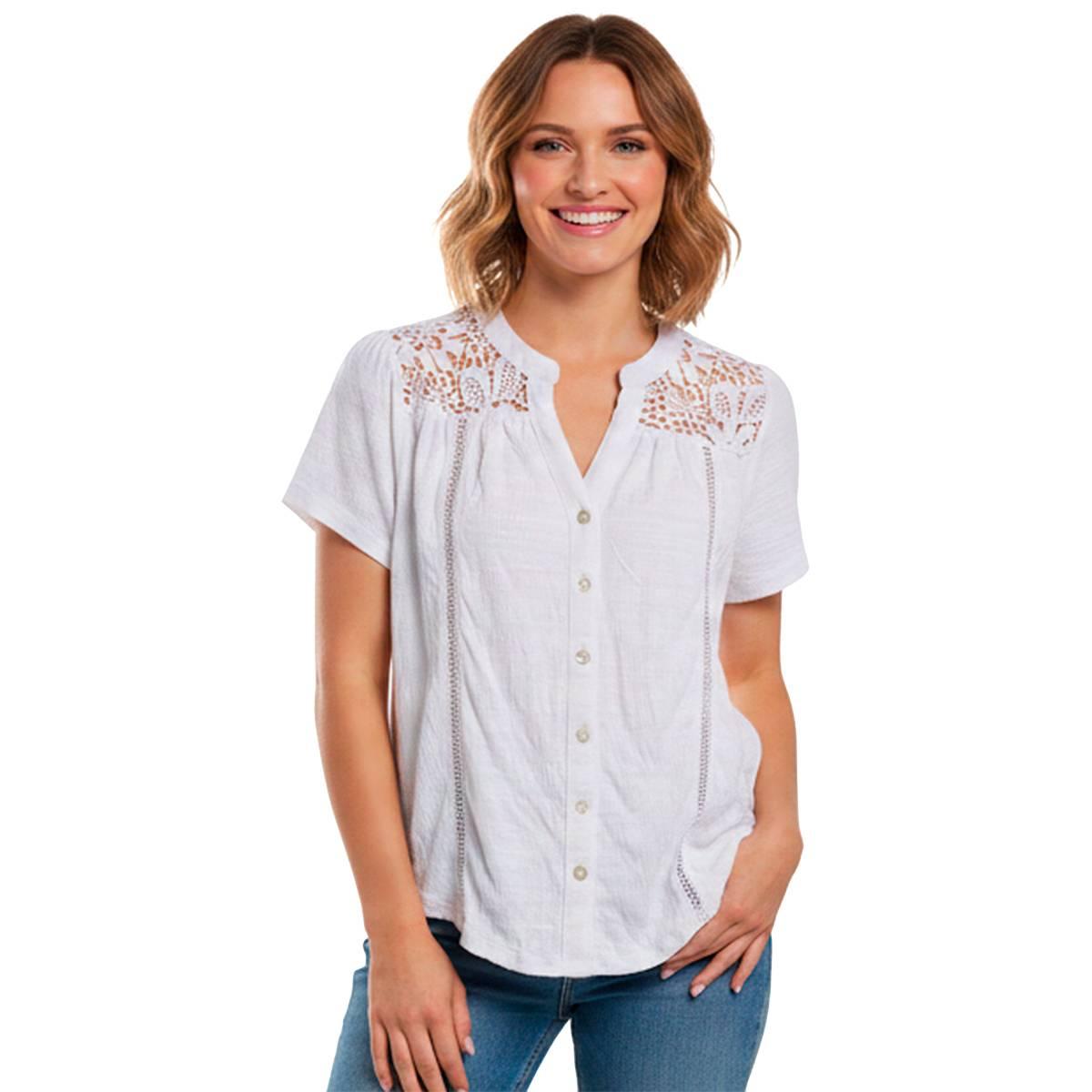 Click here for Womens Thomas & Olivia Short Sleeve Button Front L... prices
