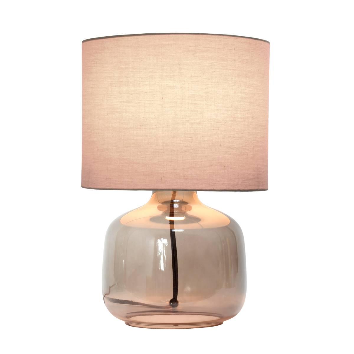 Click here for Simple Designs Glass Jar Shape Table Lamp w/Fabric... prices