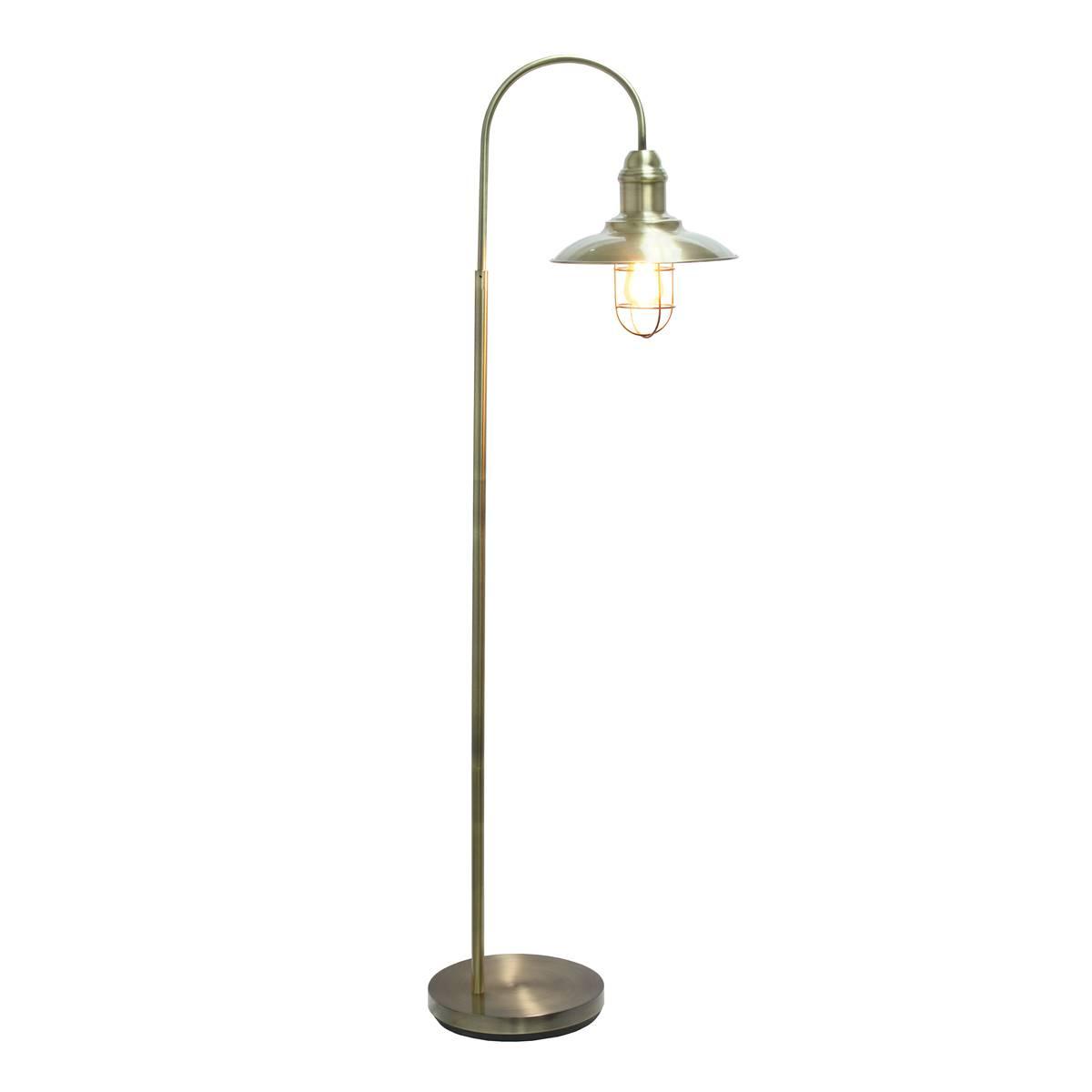 Lalia Home 1 Light Modern Farmhouse Floor Lamp w/Metal Cage Shade