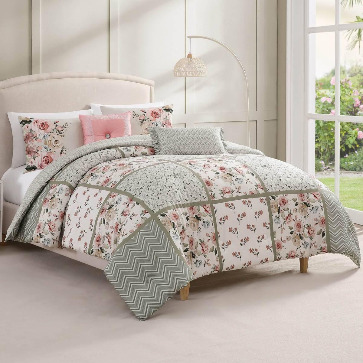 Click here for Bebejan Sage Serenity 5pc. Reversible Comforter Se... prices
