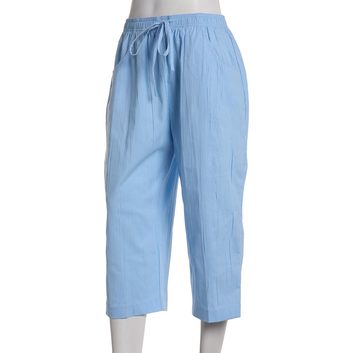 Click here for Petite Hasting & Smith Crinkle Tie Front Capri Pan... prices