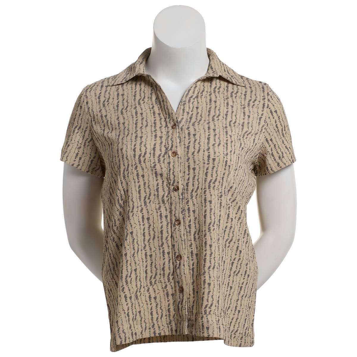 Click here for Womens Hasting & Smith Crinkle Stripes Casual Butt... prices