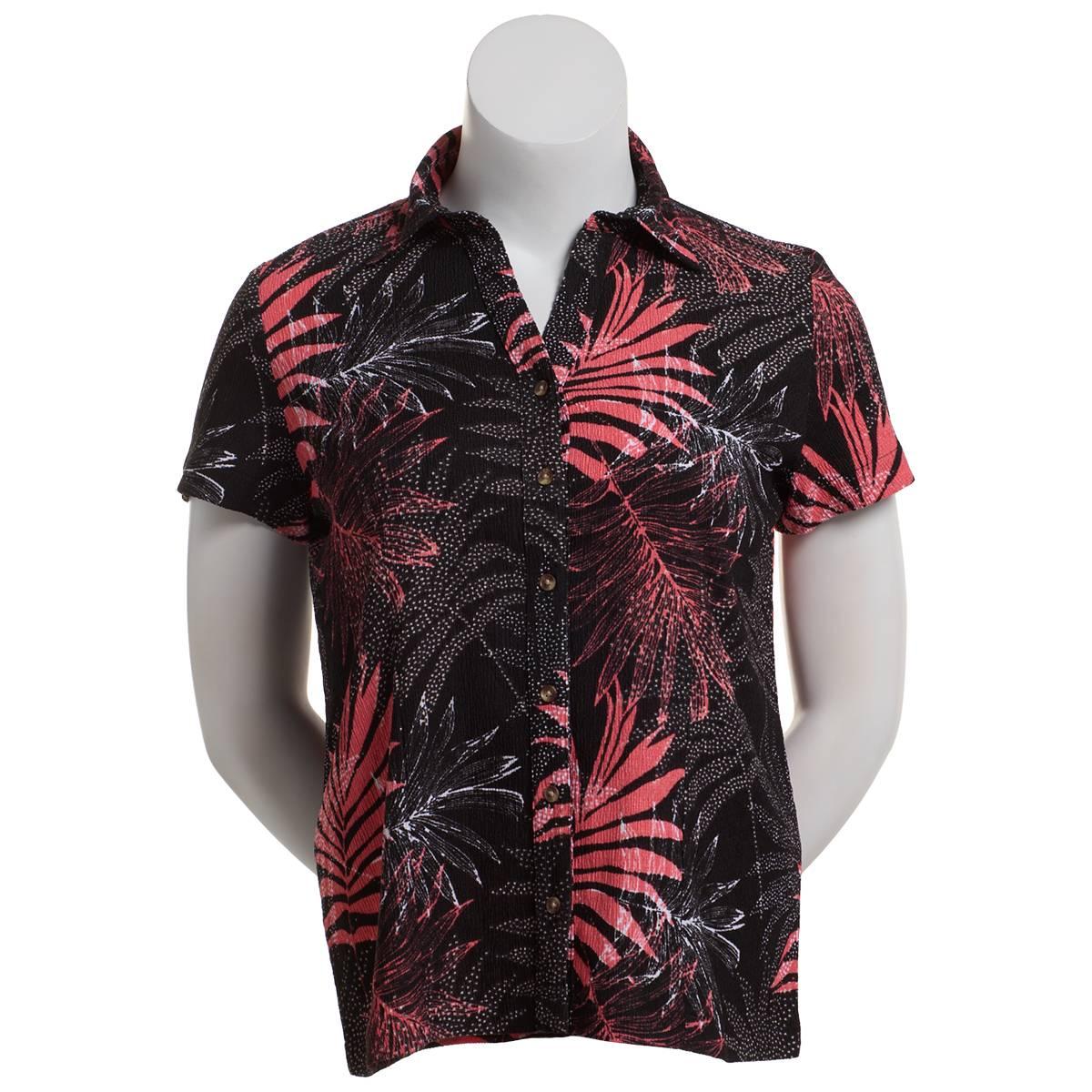 Click here for Womens Hasting & Smith Crinkle Palm Casual Button... prices