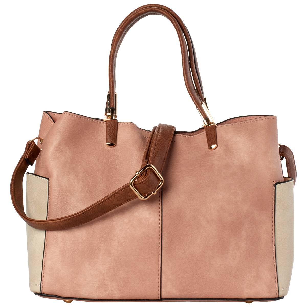 Click here for DS Fashion Small Double Handle Colorblock Satchel prices