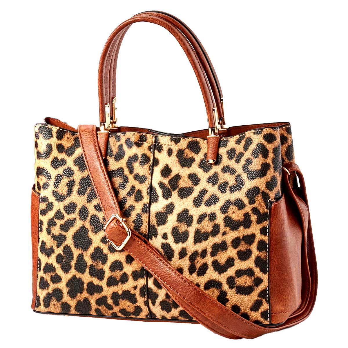 Click here for DS Fashion Small Double Handle Leopard Satchel prices
