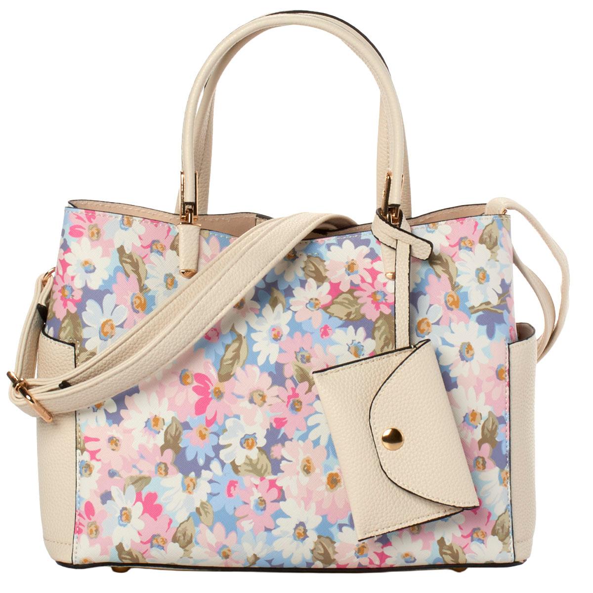Click here for DS Fashion Triple Compartment Floral Satchel with... prices