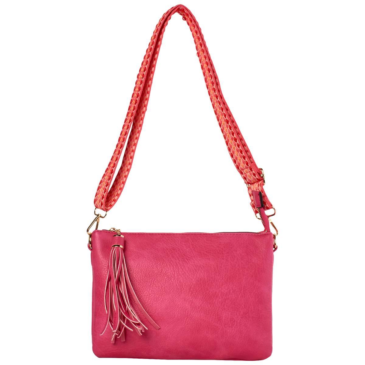 Click here for DS Fashion Triple Gusset Crossbody - Hot Pink prices