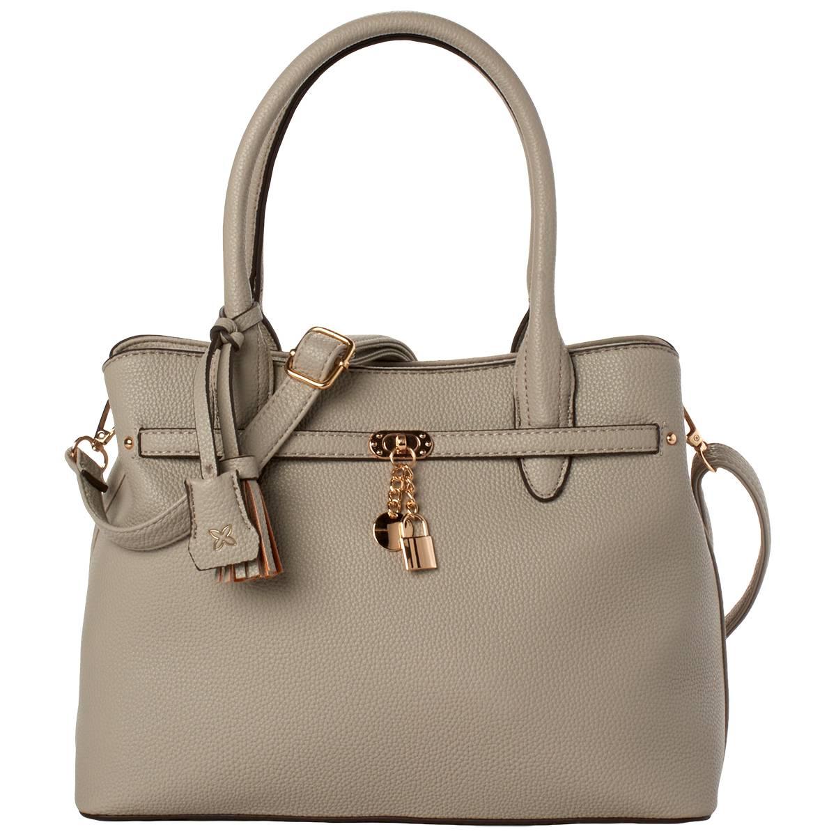 Click here for DS Fashion Belted Solid Satchel with Charms prices