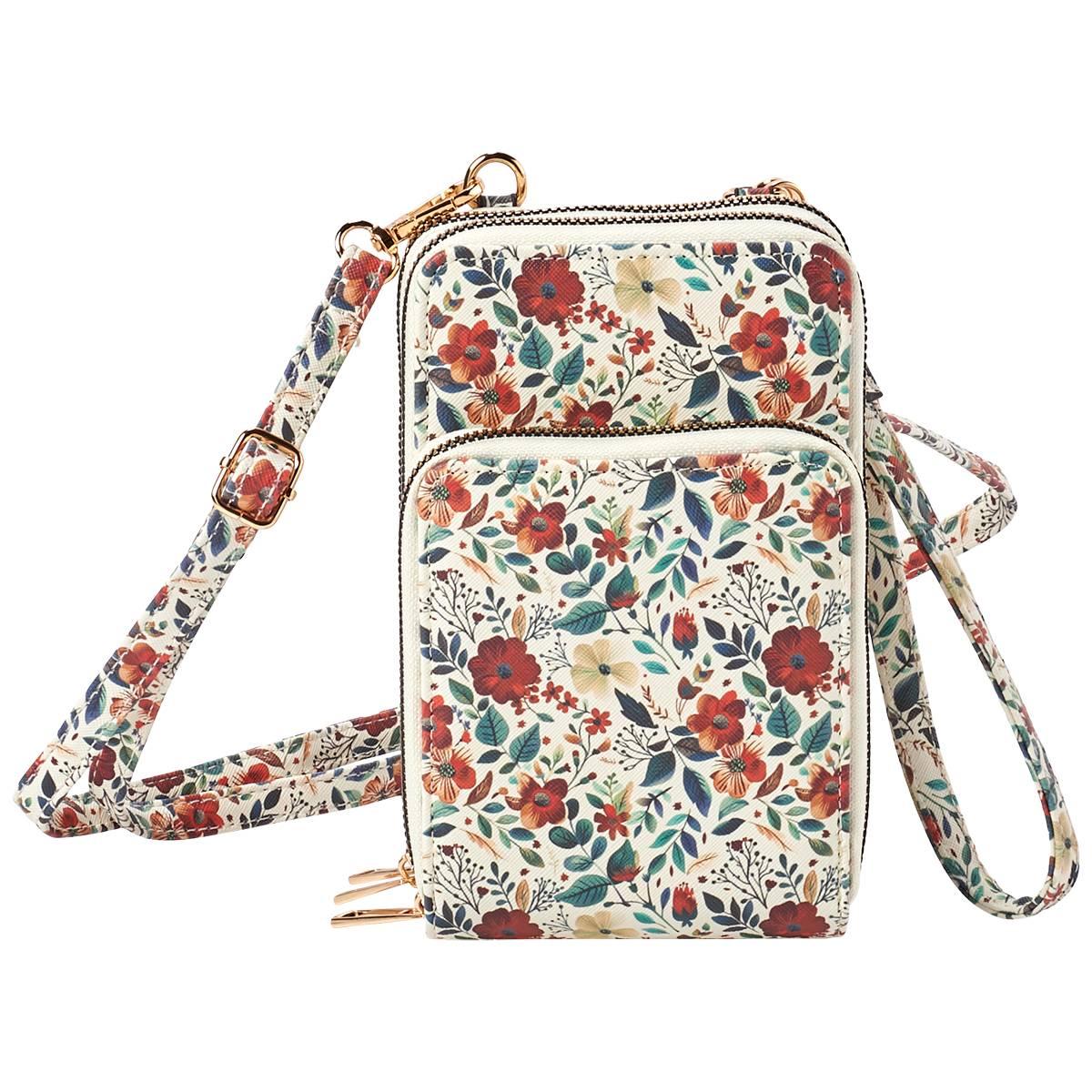 Click here for Womens DS Fashion Floral North/South Crossbody Wal... prices