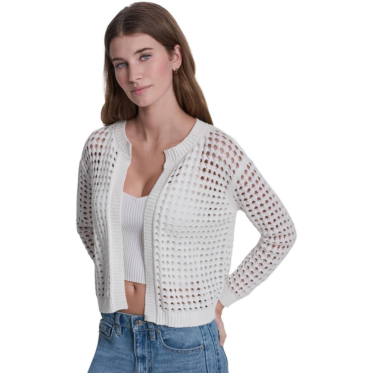 Click here for Womens DKNY Long Sleeve Open Stitch Cardigan prices