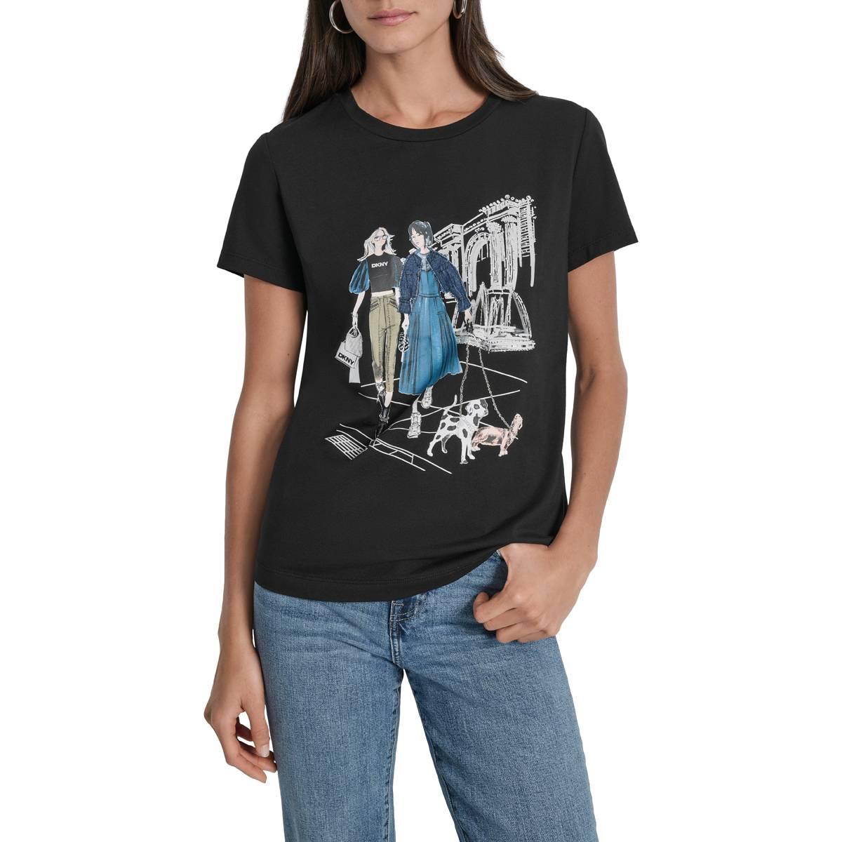 Click here for Womens DKNY Short Sleeve Met Museum Tee prices