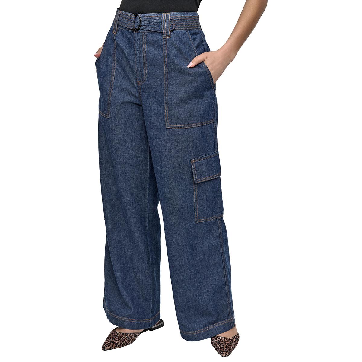 Click here for Womens DKNY Light Weight Denim Wide Leg Jeans prices