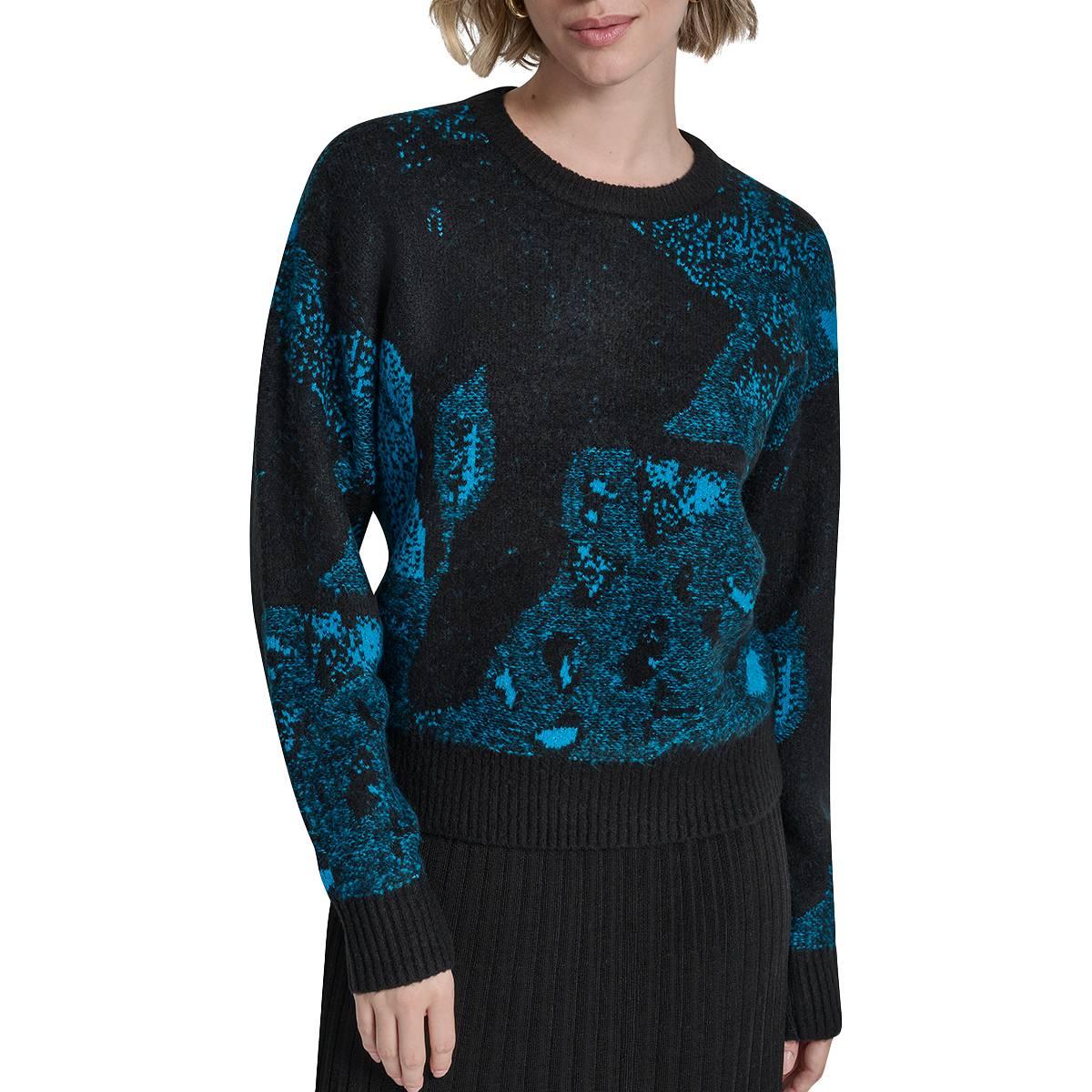 Click here for Womens DKNY Long Sleeve Crew Neck Abstract Sweater prices
