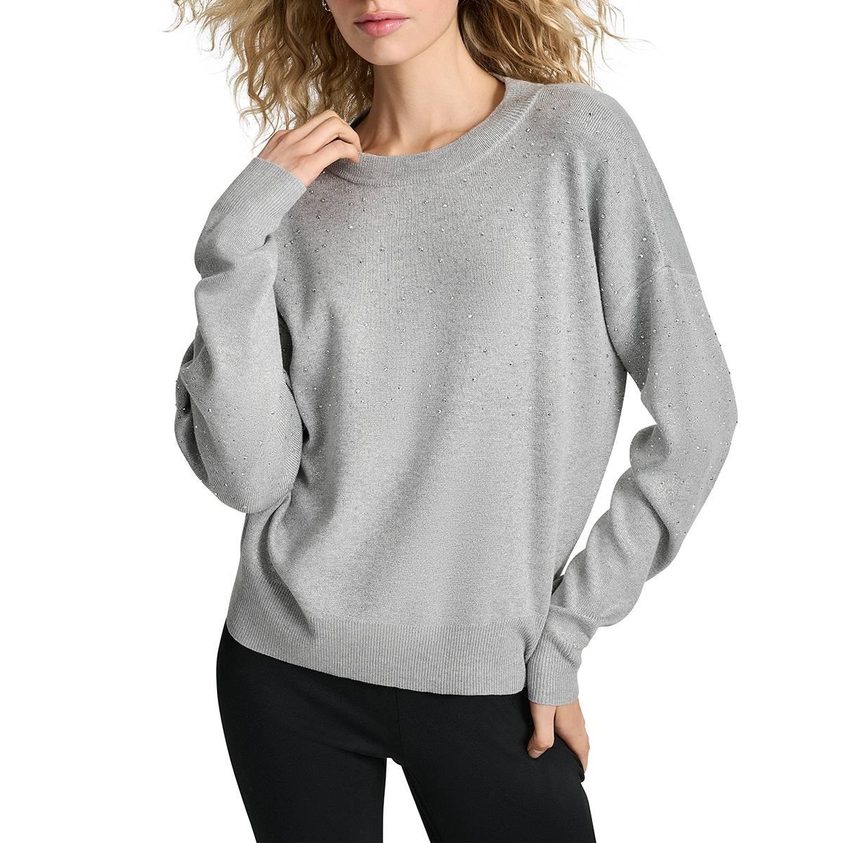 Click here for Womens DKNY Long Sleeve Stud Embellishment Sweater prices