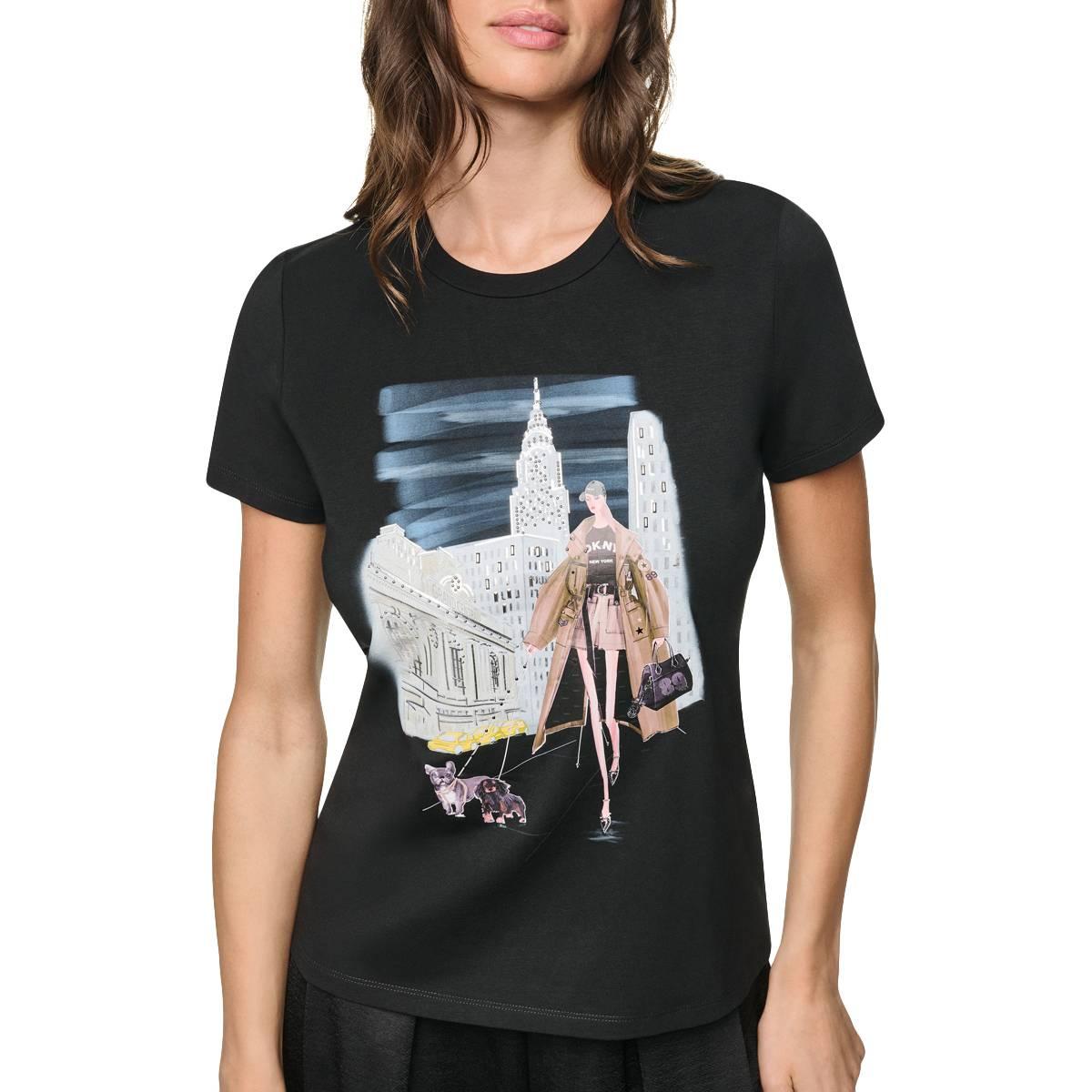 Click here for Womens DKNY Short Sleeve Midtown Dog Walker Conver... prices