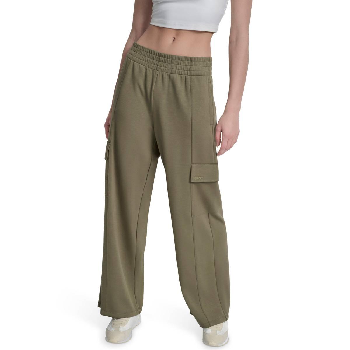 Womens DKNY Sport High Rise Cargo Sweatpants