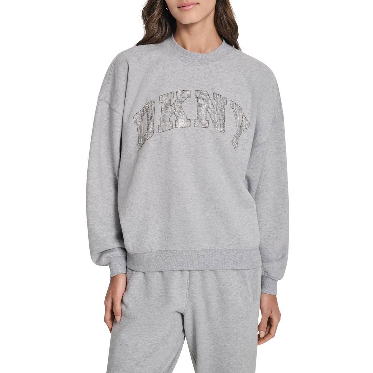 Click here for Womens DKNY Sport Exploded Rhinestone Logo Pullove... prices