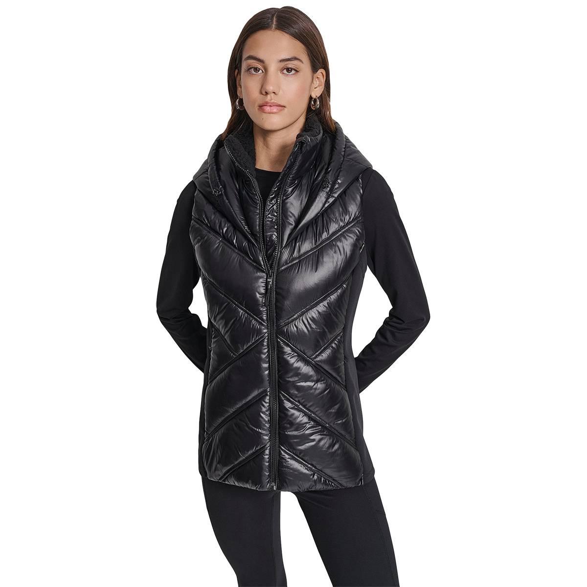 Click here for Womens DKNY Sport Hooded Side Panel Quilted Vest prices