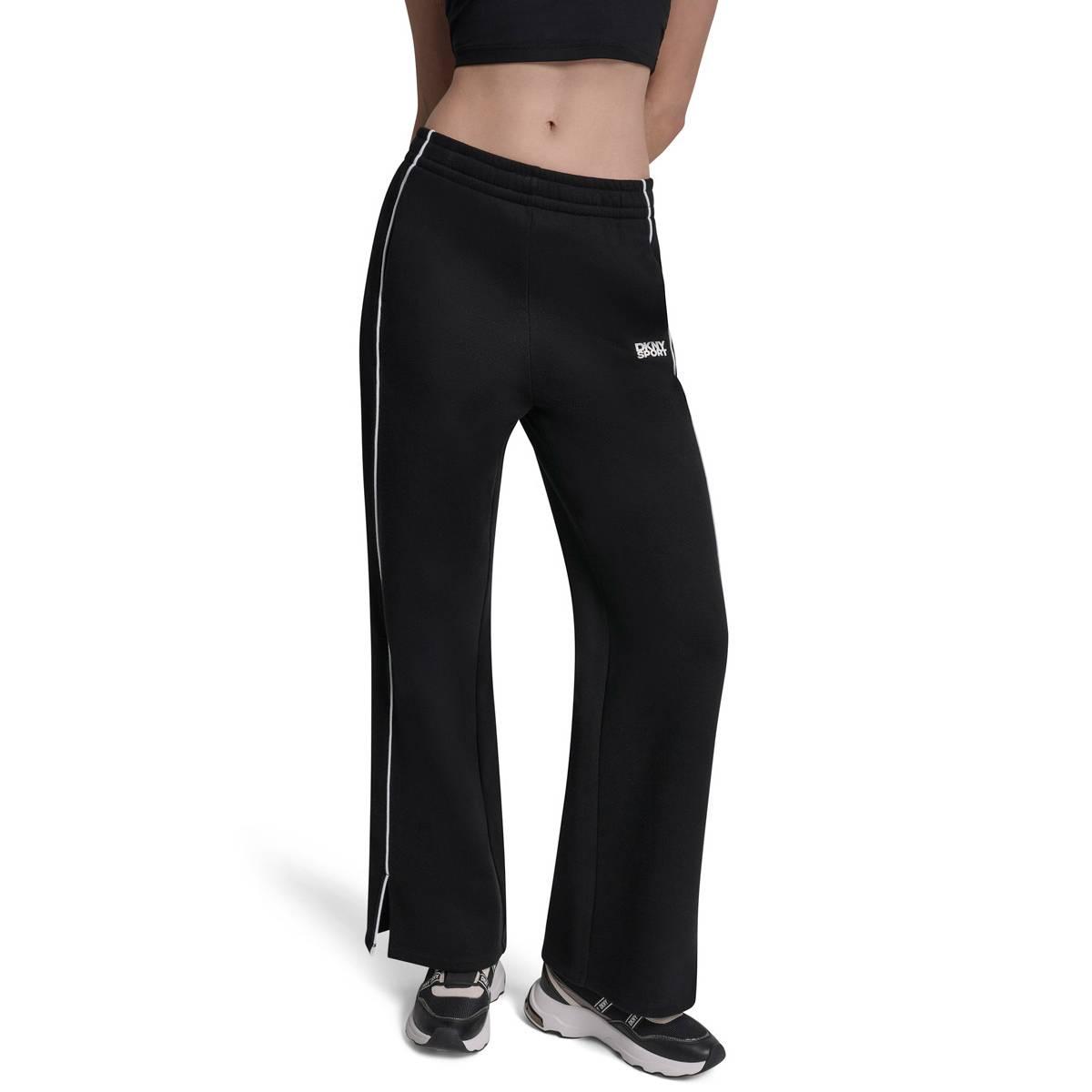 Womens DKNY Sport High Rise Stripe Logo Sweatpants