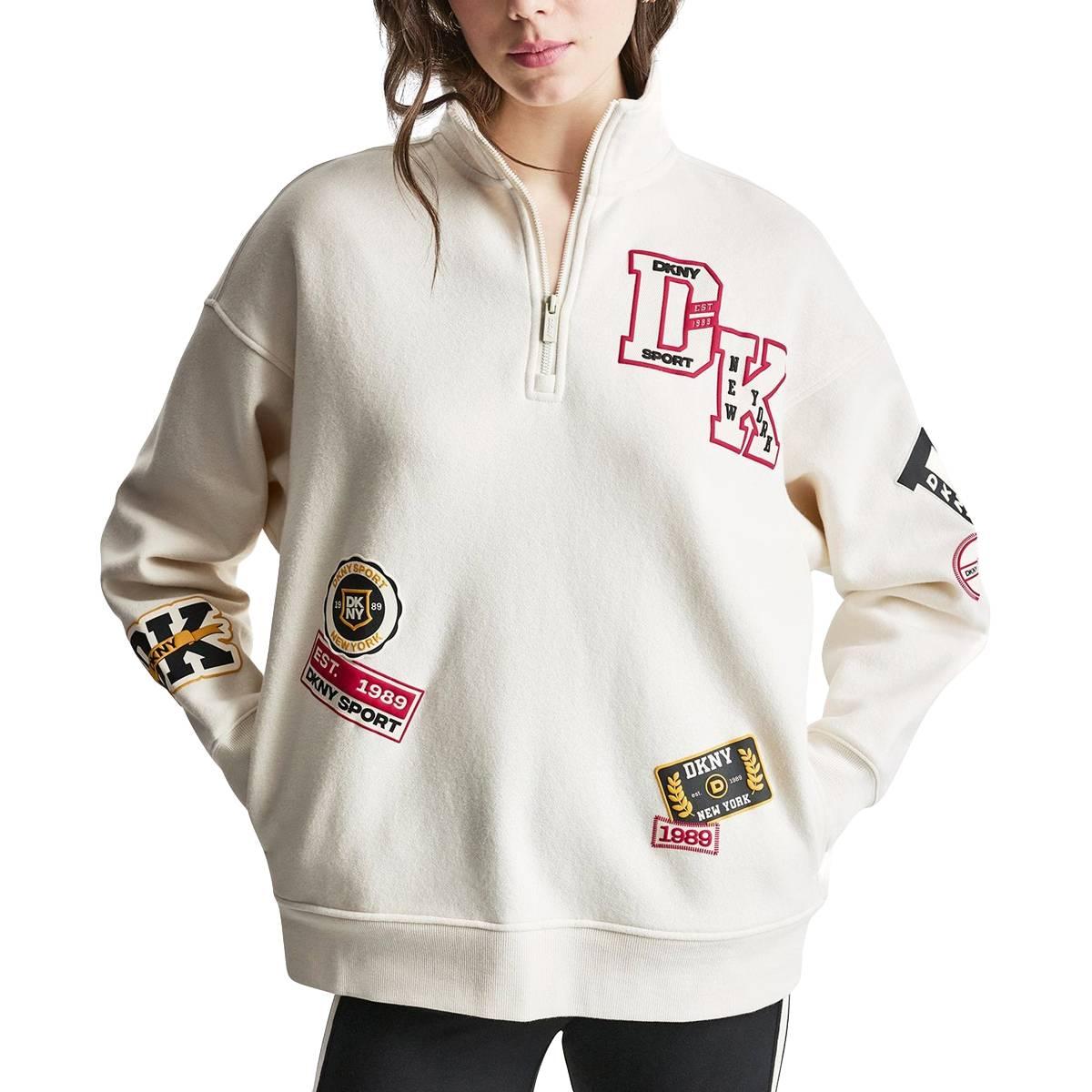 Click here for Womens DKNY Sport Campus Patch Oversized Pullover... prices