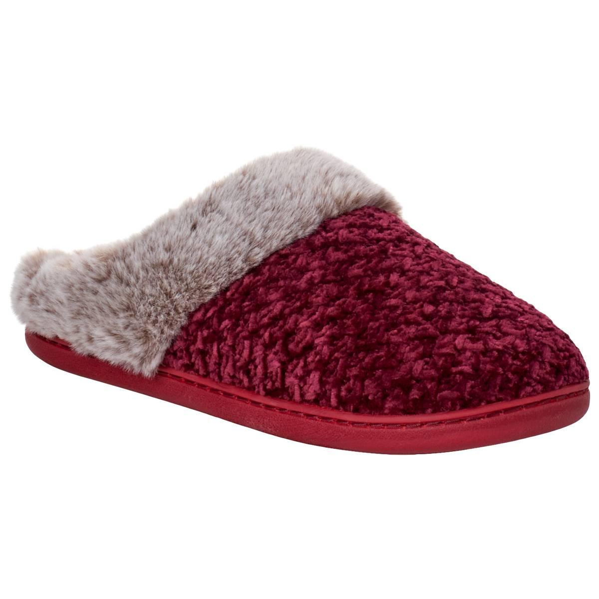 Click here for Womens Nanette Lepore Popcorn Knit Faux Fur Clog S... prices