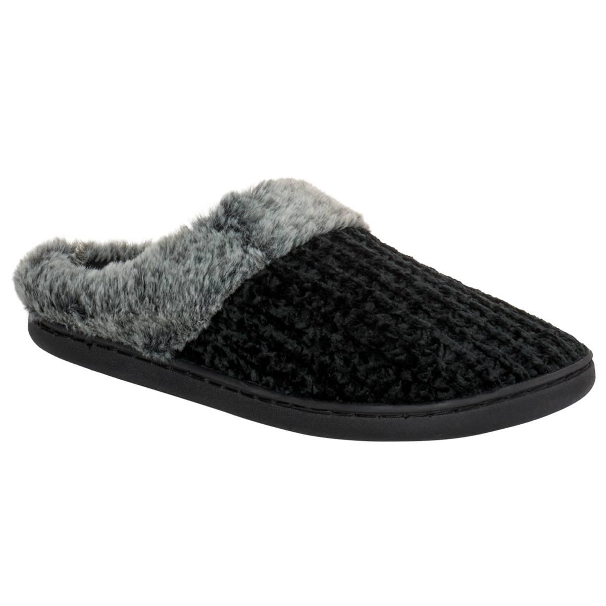 Click here for Womens Ella & Joy Chenille Tipped Fur Clog Slipper... prices