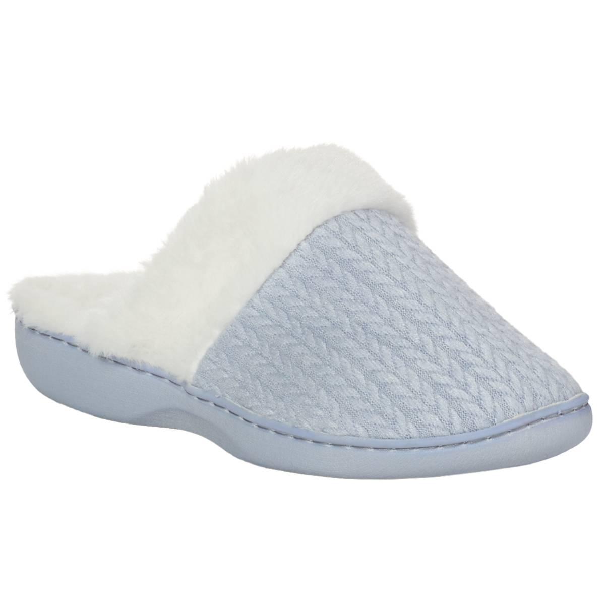 Click here for Womens Ella & Joy Knit Faux Fur Slide Slippers prices