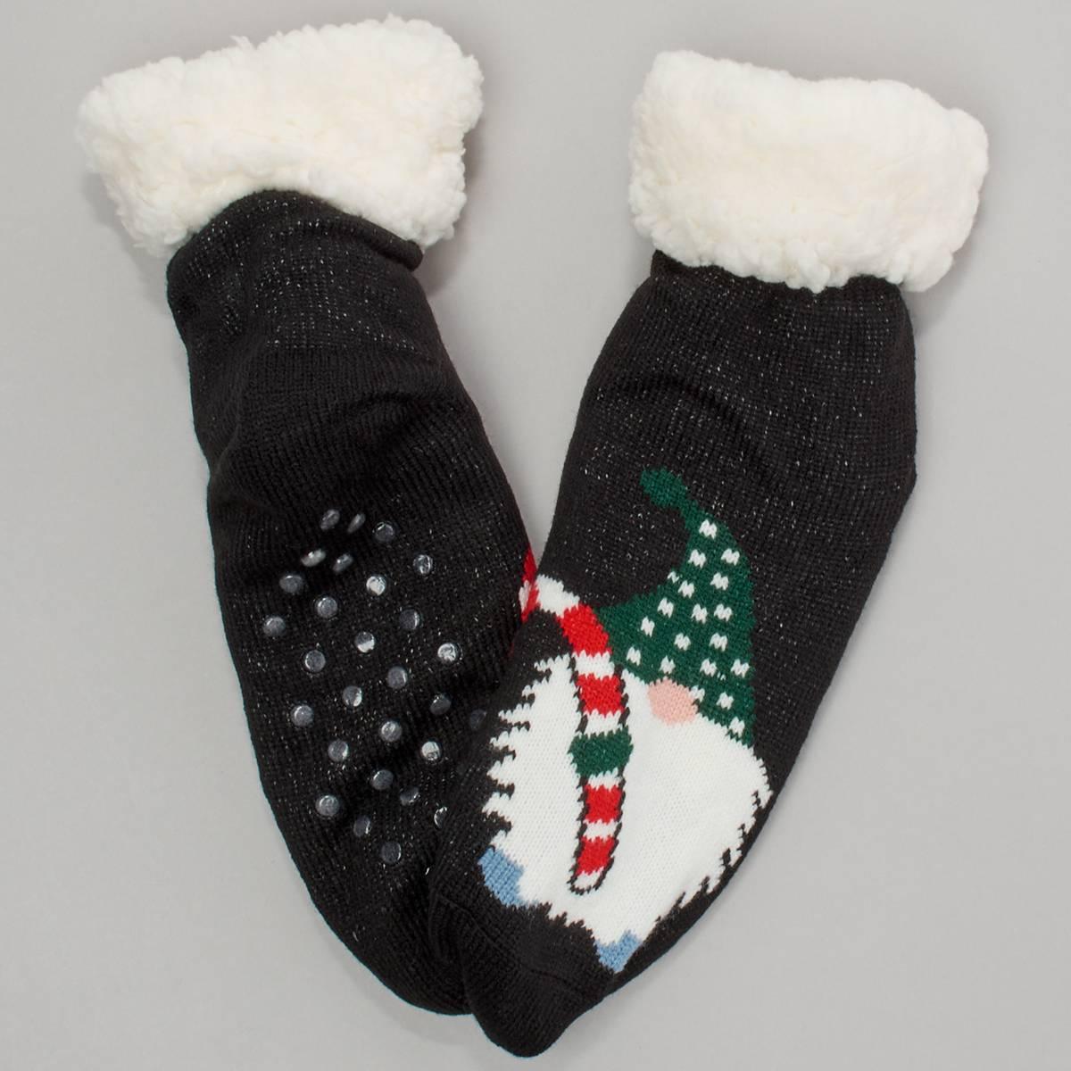 Click here for Womens Ella & Joy Gnome Candy Cane Sherpa Lined Sl... prices